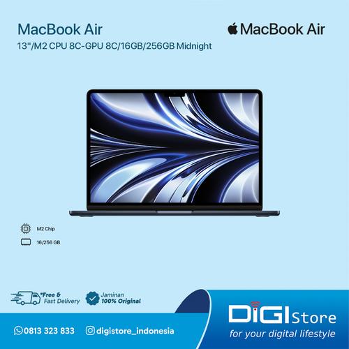 Jual MacBook Air 13 inch – Apple M2 Chip with 8‑Core CPU and 16‑Core GPU 256GB Storage - Kota ...