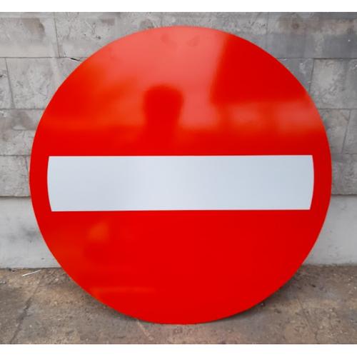 Jual Safety Sign Rambu Lalu Lintas DILARANG MASUK Stiker Scotlite Plat ...