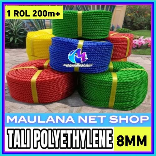 Jual Tali Tambang Plastik PE 8mm Panjang 200m - 1 Rol - Jakarta Utara - Maulana net shop | Tokopedia