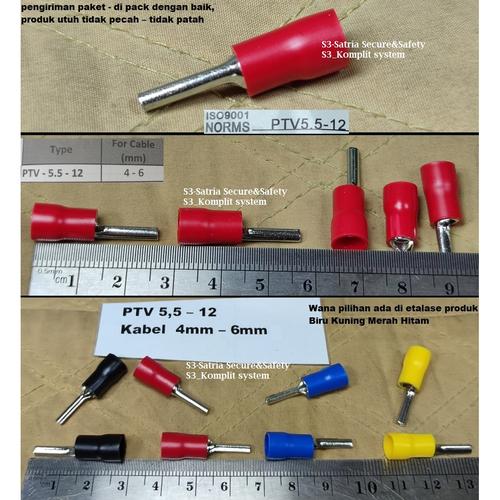 Jual Merah PTV 5.5-12 scun tusuk terminal kabel insulated skun pin ...