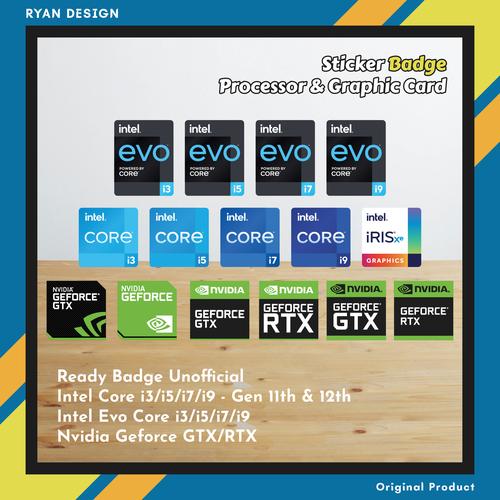 Jual Sticker Logo Intel Core i3 i5 i7 Gen 11 Gen 12 Nvidia Geforce RTX ...