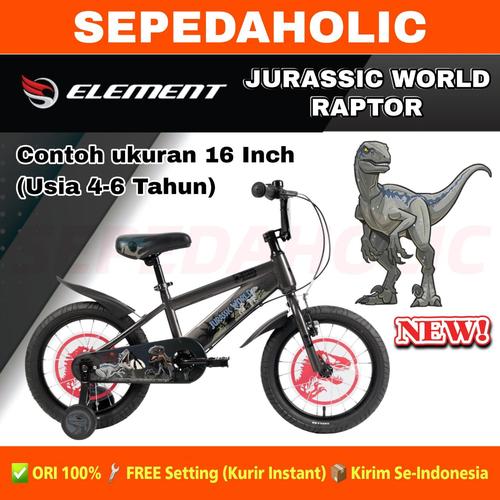 Jual Sepeda Anak Laki BMX ELEMENT JURASSIC WORLD RAPTOR Ukuran 12 16 18 ...