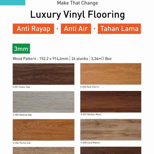 Jual TACO Lantai Vinyl 3mm Motif Kayu (per 1 box ukuran 3,34 m² ...