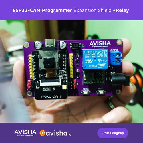 Jual ESP32-Cam Programmer Shield - ESP32 Cam + Relay & Protection ...