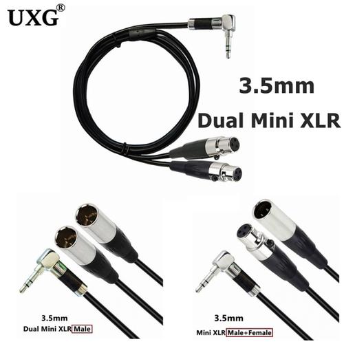Jual Cable Dual Mini 3Pin XLR To 3.5mm 1/8" TRS Male Plug 3.5 Mm Audio ...