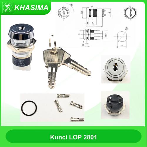 Jual Kunci LOP 2801/Elevator Button lock/Key Switch Lift 2801 - Kab ...