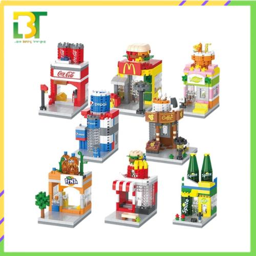 Promo LBT Mainan Blok Seri Toko Burger Mainan Edukasi Blok Puzzle 3d ...