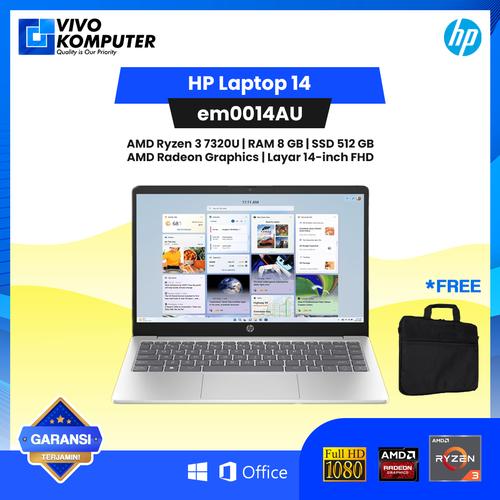 Jual HP Laptop 14-em0014AU | AMD Ryzen 3 7320U | RAM 8 GB | SSD 512GB ...