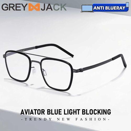 Jual Grey Jack Kacamata Antiradiasi Blueray Model Aviator Kotak Fashion ...