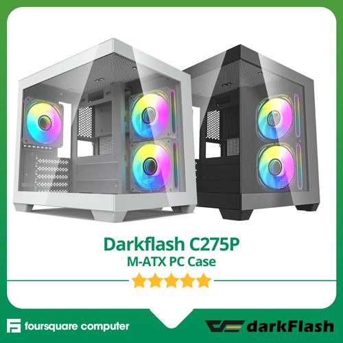 Jual Darkflash C275P Black and White | M-ATX PC Case CPU Casing Gaming ...