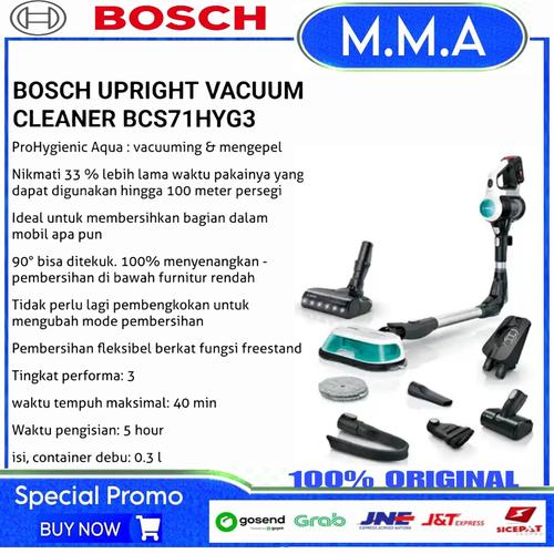 Promo BOSCH BCS71HYG3 Upright Vacuum Cleaner & Mop ProHygienic Aqua 2 ...