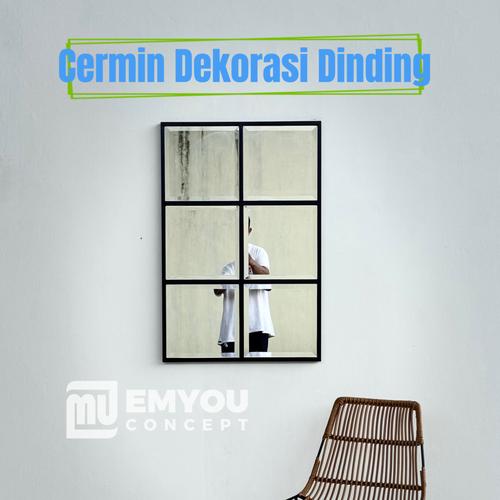 Jual Cermin besi industrial cermin model jendela besi mirror besi wall ...