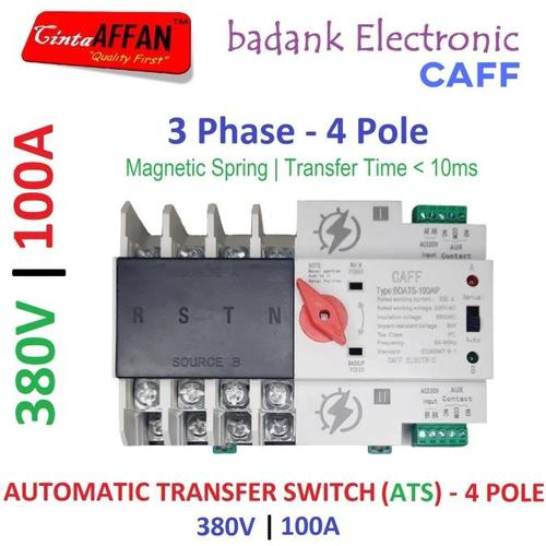 Jual ORIGINAL ATS 3 Phase 100A 4P 380V Automatic Transfer Switch Solar ...