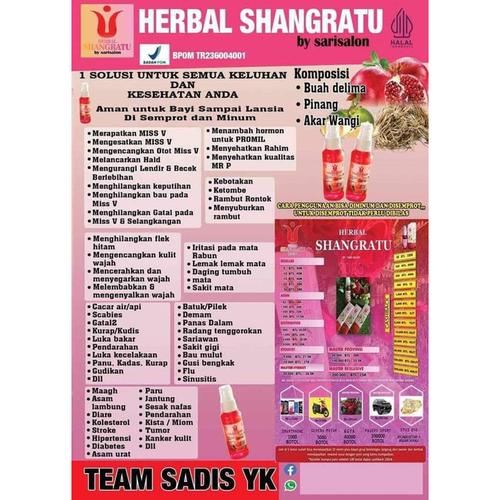 Jual Air dan minuman herbal Shang ratu by.sari salon - Kota Lubuk ...