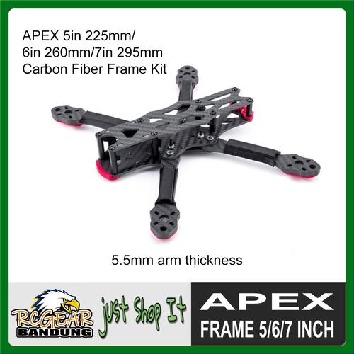 Jual New APEX Carbon Fiber FPV Freestyle Drone Quadcopter Frame 5 6 7 ...