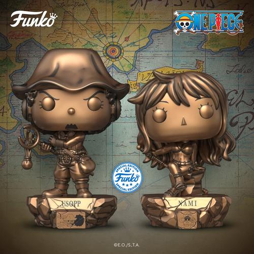 Jual ORIGINAL Funko Pop One Piece Nami Usopp Bronze Statue Figure Toy ...