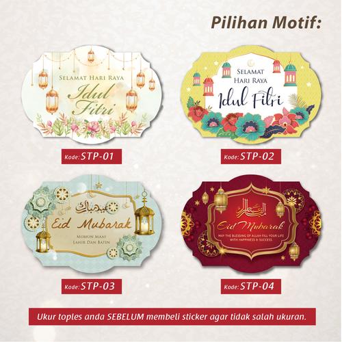 Jual Stiker toples kue lebaran sticker idul fitri label tempelan toples ...