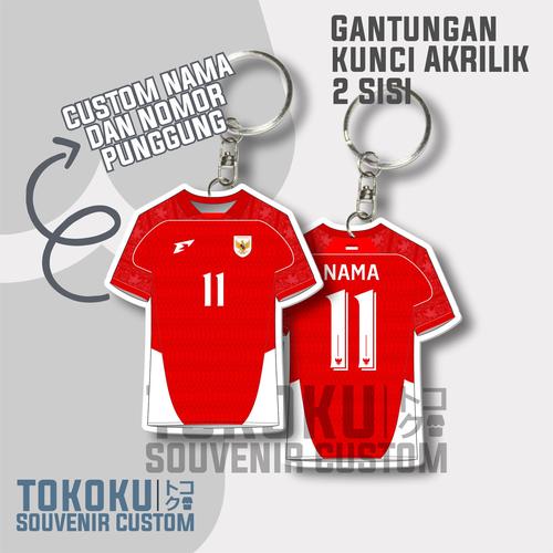Jual GANTUNGAN KUNCI TIMNAS INDONESIA FREE CUSTOM NAMA & NO PUNGGUNG ...