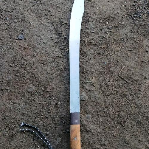 Jual PARANG PANJANG FULLTANG HANDLE AKAR KAYU JATI KOMBINASI SONOKELING ...