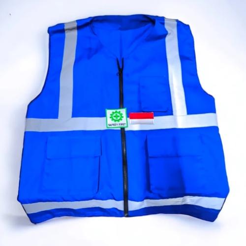 Jual Rompi safety proyek drill / rompi proyek bahan drill + logo ...