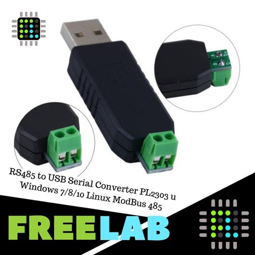 Jual RS485 to USB Serial Converter PL2303 u Windows 7/8/10 Linux ModBus 485 - Jakarta Pusat ...