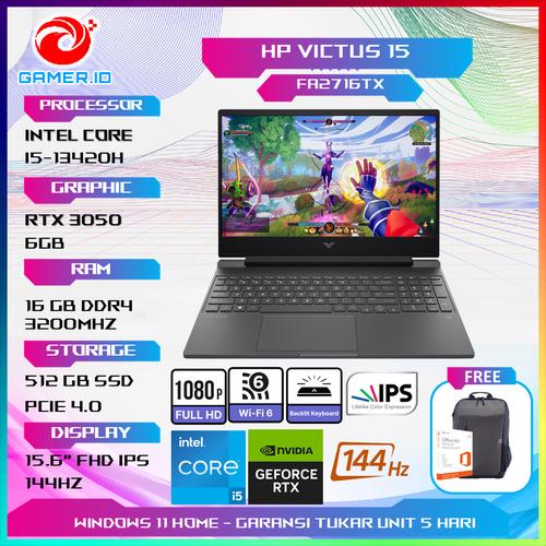Promo HP VICTUS 15 I5 13420H RTX3050 6GB RAM 16GB SSD 512GB W11+OHS+ ...