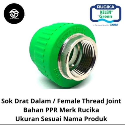 Jual Sok drat dalam 1"inch ppr rucika kelen 32x1" FEMALE THREAD JOINT ...