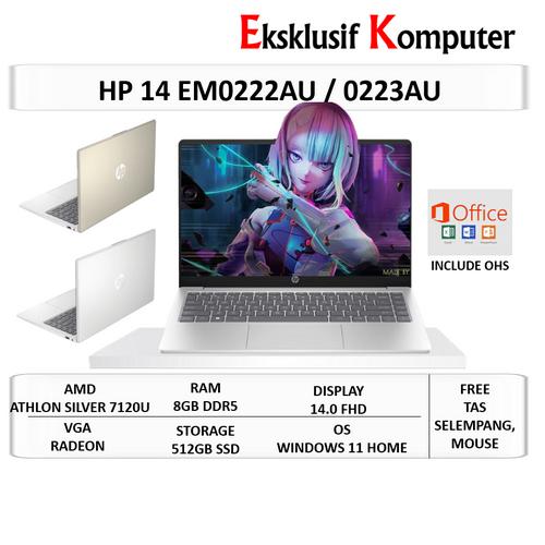 Promo Laptop HP 14 EM0222AU / EM0223AU Athlon Silver 7120U 8GB DDR5 ...