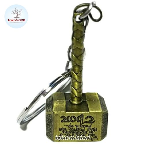 Jual Ganci Gantungan Kunci Diecast Gold Palu Thor Hammer Mjolnir God Of ...