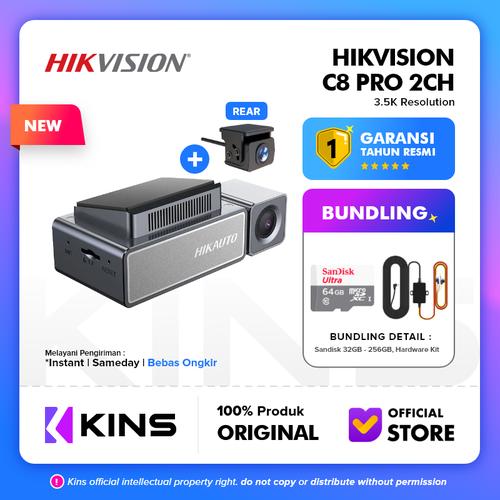 Promo HIKVISION C8 Pro (3.5K) Dash Cam Pro 1688P (Front + Rear Camera ...