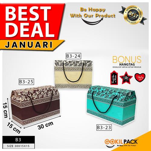 Jual Kotak Kue|Kotak Hampers|Dus kue|Gable Box|Packaging|30x15x15 - B3 ...