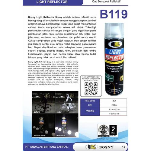 Jual Light Reflector Spray Paint Bosny / Cat Semprot Reflektif Original ...