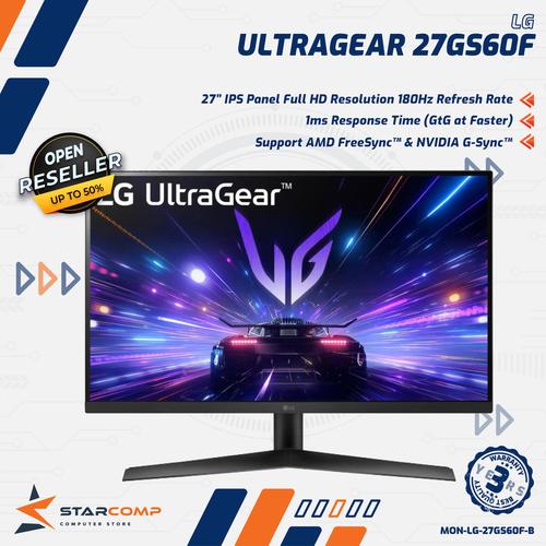 Promo LG 27GS60F-B UltraGear 27" Full HD 180Hz 1ms NVIDIA G-SYNC Gaming ...