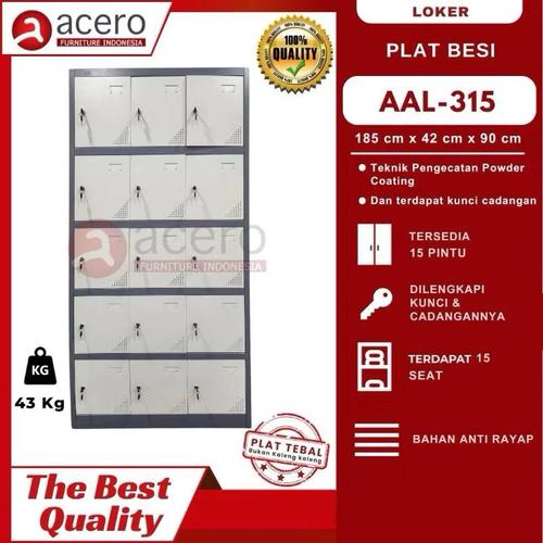 Jual Loker Besi 15 Pintu / Loker Besi / Lemari Dokumen besi / Loker 15 ...