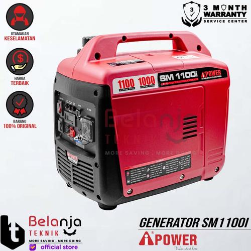 Jual Mesin Genset Bensin Recoil AIPower SM1100i 1100 Watt SM1100 Generator Inverter Super Silent ...