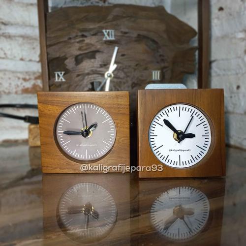 Jual Jam Meja Minimalis, Jam Duduk Kayu Jati, Souvenir dan Kado Unik ...