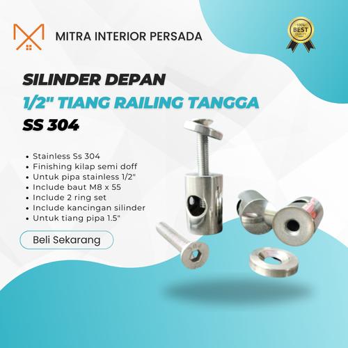 Jual Silinder Depan / depan set untuk Pipa Bulat 1/2" SS 304 tiang ...