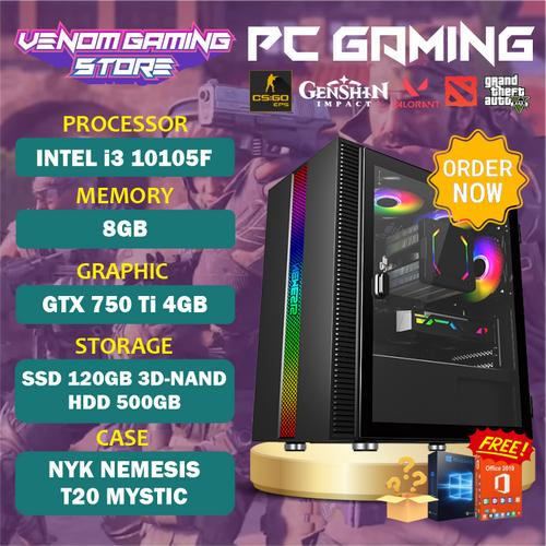 Jual Pc Gaming | Intel i3 10105F | GTX 750 Ti 4GB | 16GB DDR4 | SSD | HDD - RAM 16 GB - Kab ...