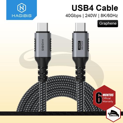 Jual KABEL DATA PD CHARGER THUNDERBOLT 3 4 HAGIBIS USB TYPE-C TO USB TYPE- C USB 4 USB4 PD 240W ...
