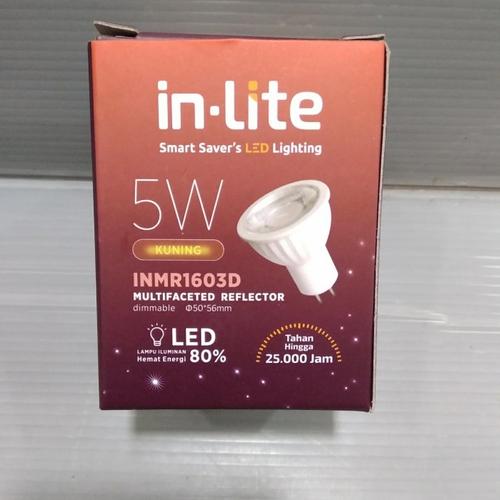 Jual LAMPU INLITE HALOGEN LED SPOT MR16 5W DIMMABLE INMR1603D 220V WARM ...