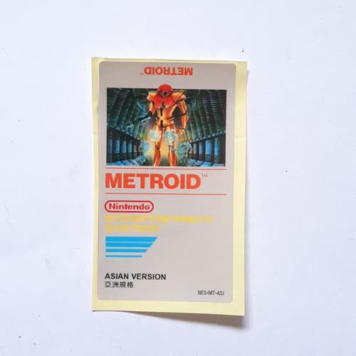Jual Stiker Label Kaset NES Metroid Gambar Depan Cover Game Sticker ...