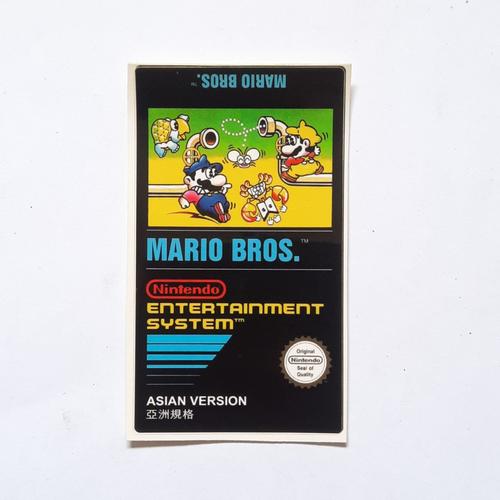 Jual Stiker Label Kaset NES Mario Bros Gambar Depan Cover Game Sticker ...