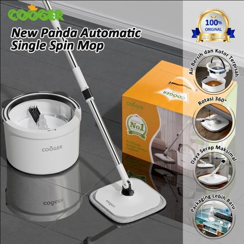 Promo COOGER Pel Spin Panda Dual Clean Mop Spin Mop Upgrade Air Bersih ...