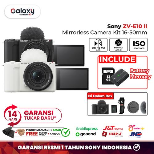Promo Sony ZV E10 II Mirrorless Camera Kit 16-50mm Sony ZVE10 II Sony ...