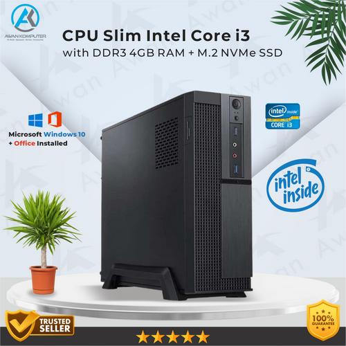 Jual CPU PC Slim Intel Core i3 RAM 4GB Paket Hemat Rakitan Office - Kab ...