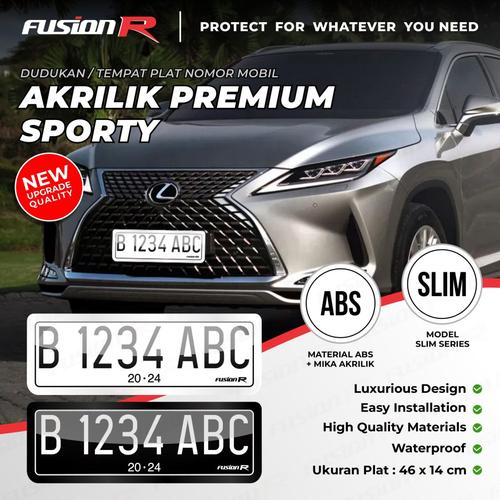 Promo FUSION R COVER TEMPAT TATAKAN DUDUKAN PLAT MOBIL AKRILIK MIKA ...