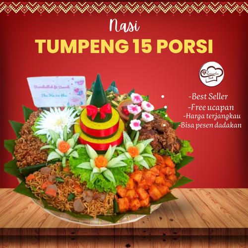 Jual Tumpeng Nasi Kuning 15 Porsi/ Tumpeng Enak/Tumpeng Harga Murah ...