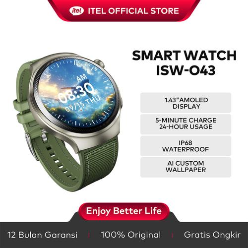 Promo Official Itel Smartwatch O43 Max smart watch 1.43 inch AMOLED ...