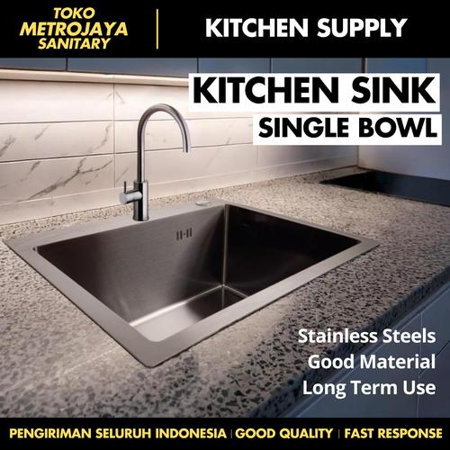 Jual KITCHEN SINK SINGLE BOWL MINIMALIS WASTAFEL DAPUR STAINLESS STEELS ...