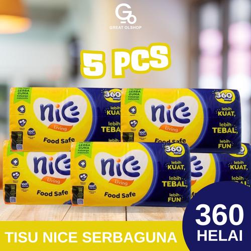 Promo (5 Pack) Nice Facial Tissue Tisue Tisu Wajah Muka 180 sheets 2 ...